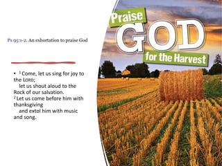 Psalm-95; A Call To Worship | PPT