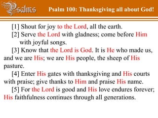 Psalm 100 power point | PPT