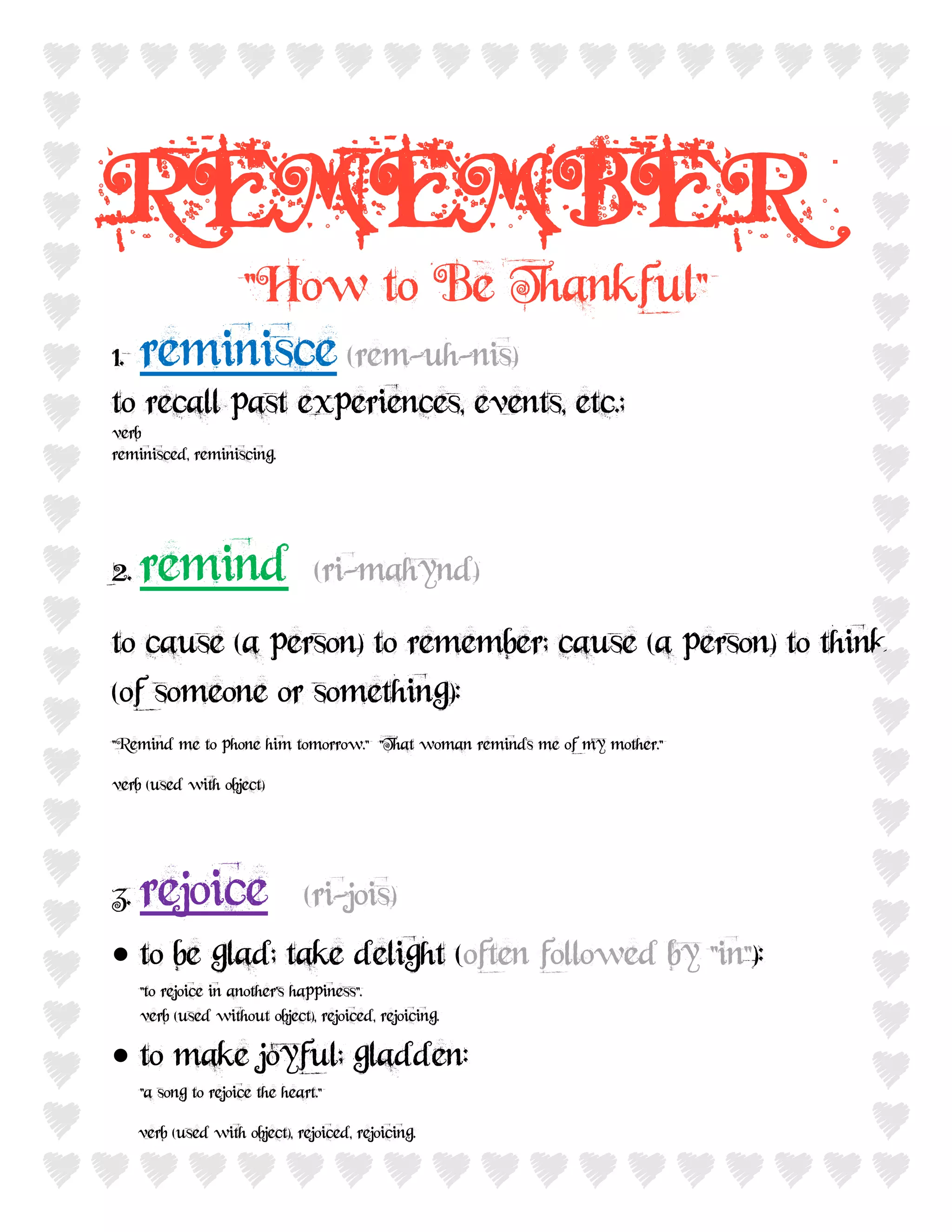 How To Be Thankful_Lesson Activity Packet | PDF