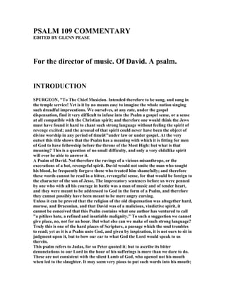 Psalm 109 commentary | PDF