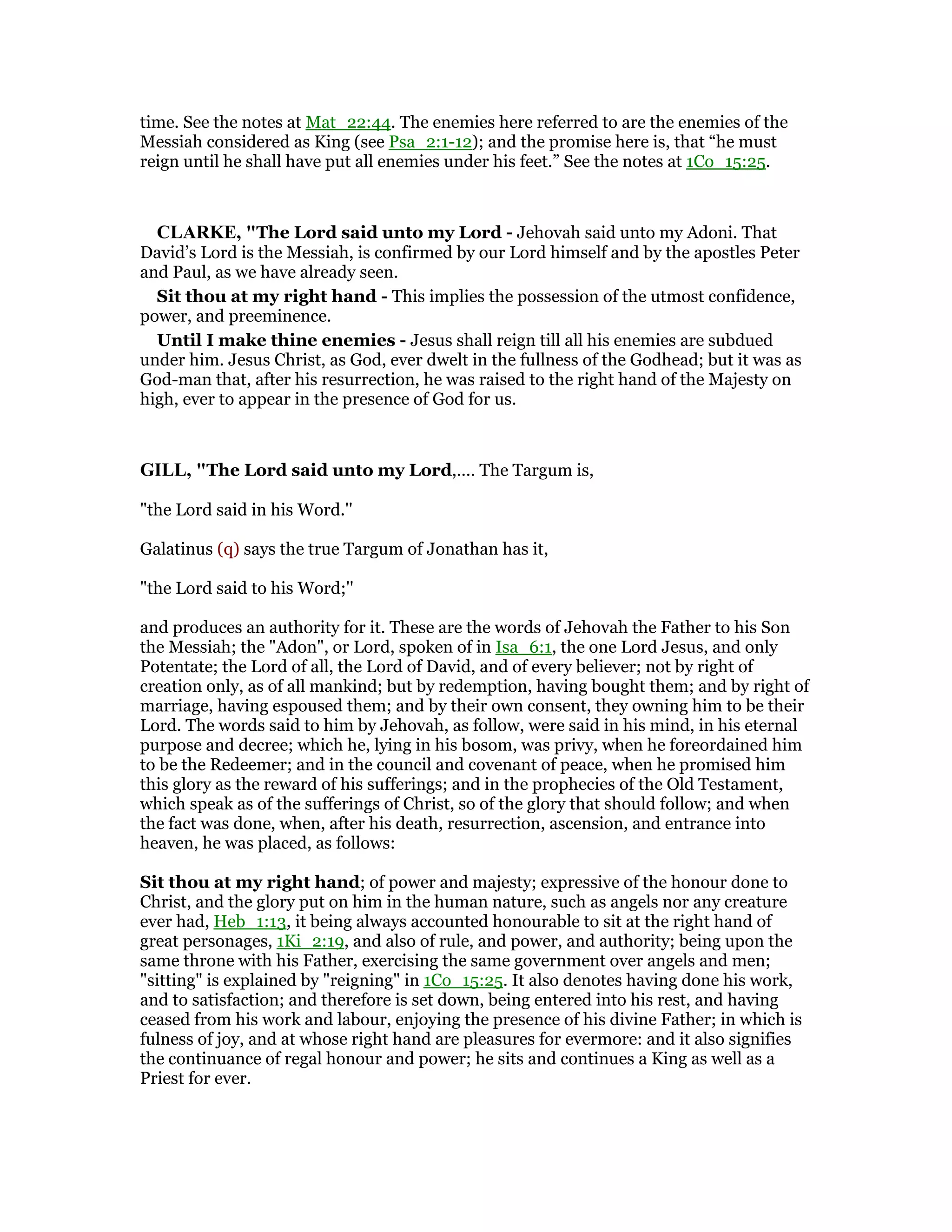 Psalm 110 commentary | PDF | Christianity | Religion & Spirituality