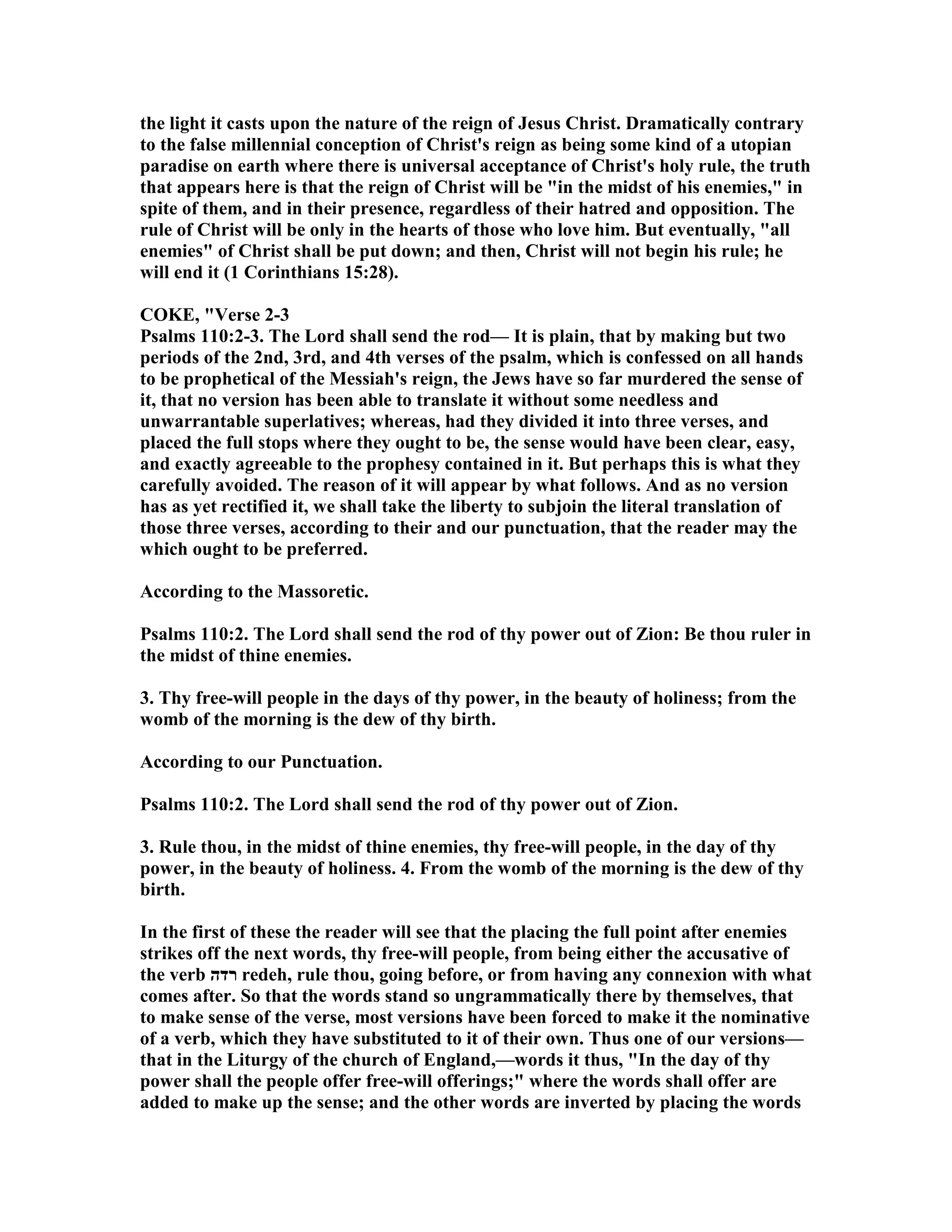 Psalm 110 commentary | PDF