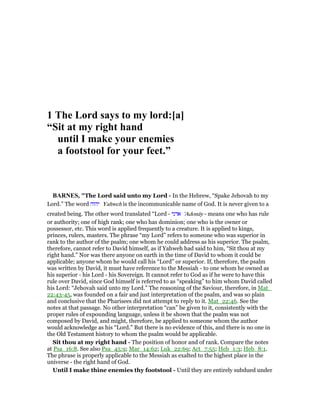 Psalm 110 commentary | PDF