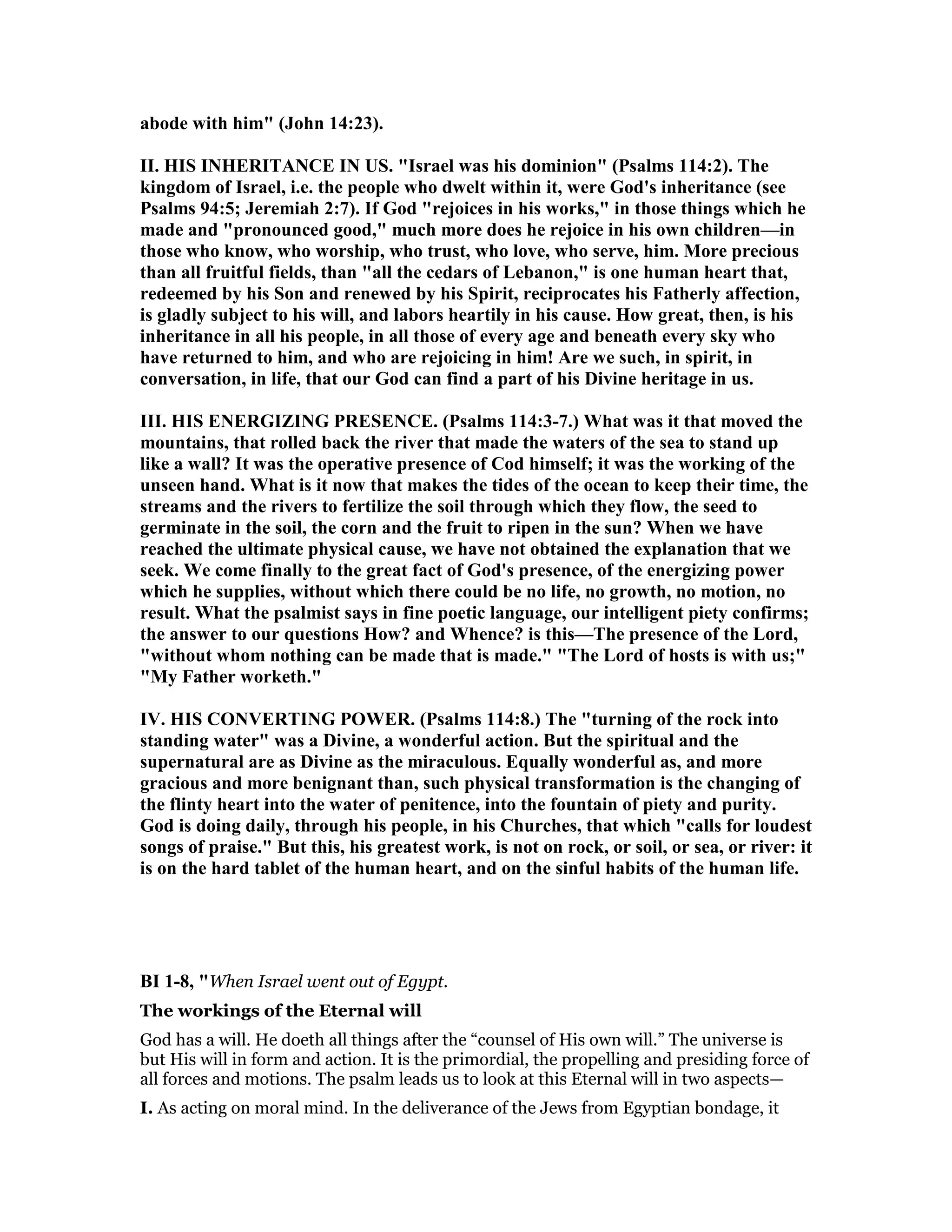 Psalm 114 commentary | PDF