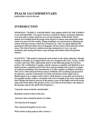 Psalm 114 commentary | PDF