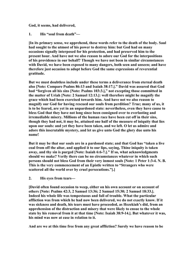 Psalm 116 Commentary Psalm 116 Commentary