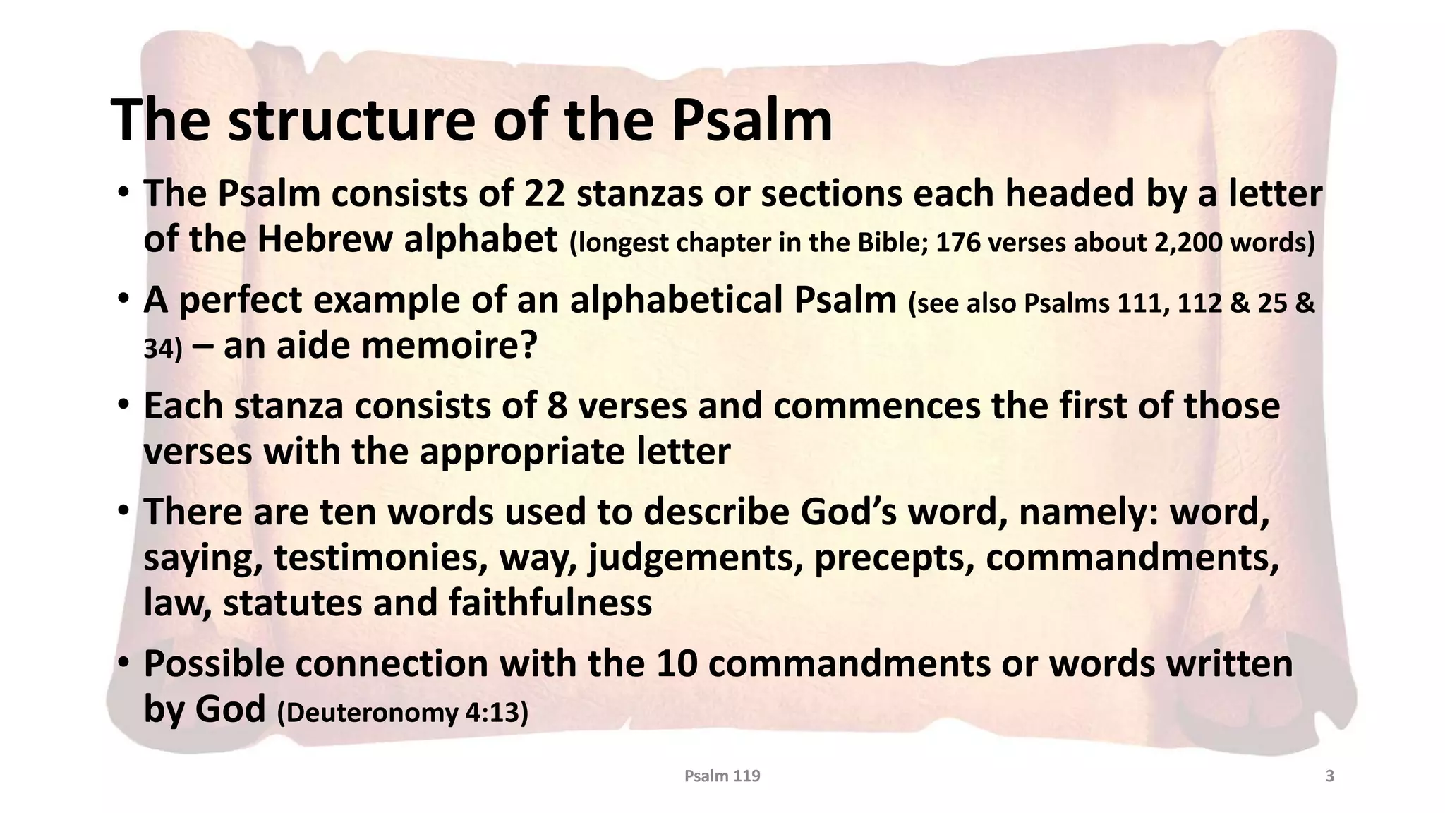 Psalm 119 – (1) | PPTX