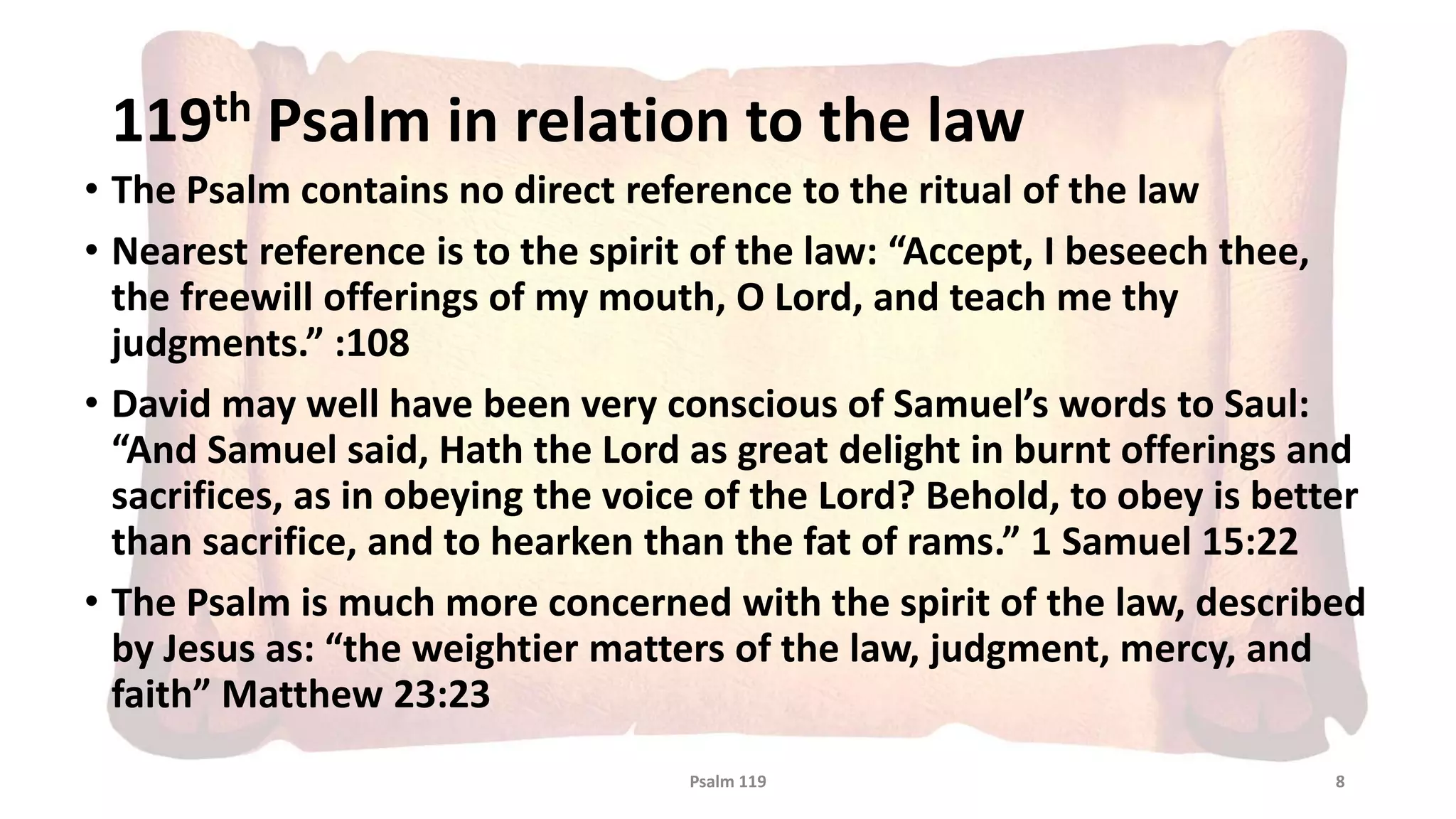 Psalm 119 – (2) only | PPT