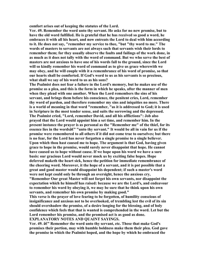 Psalm 119, 49 72 commentary | PDF | Christianity | Religion & Spirituality