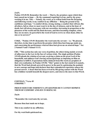Psalm 119, 49 72 commentary | PDF