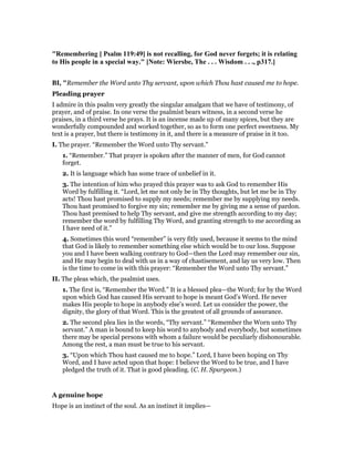 Psalm 119, 49 72 commentary | PDF