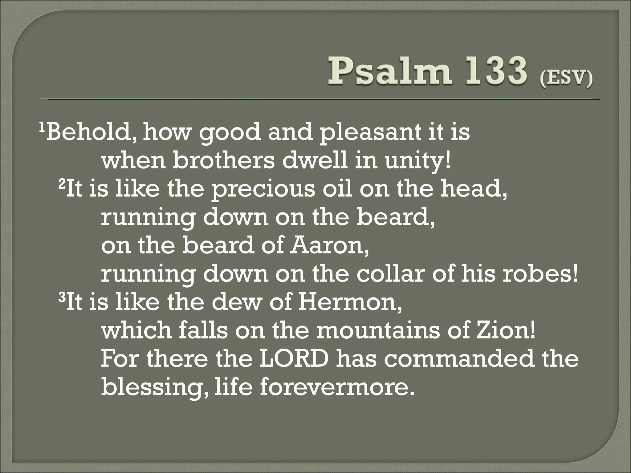 Psalm 133 | PPT