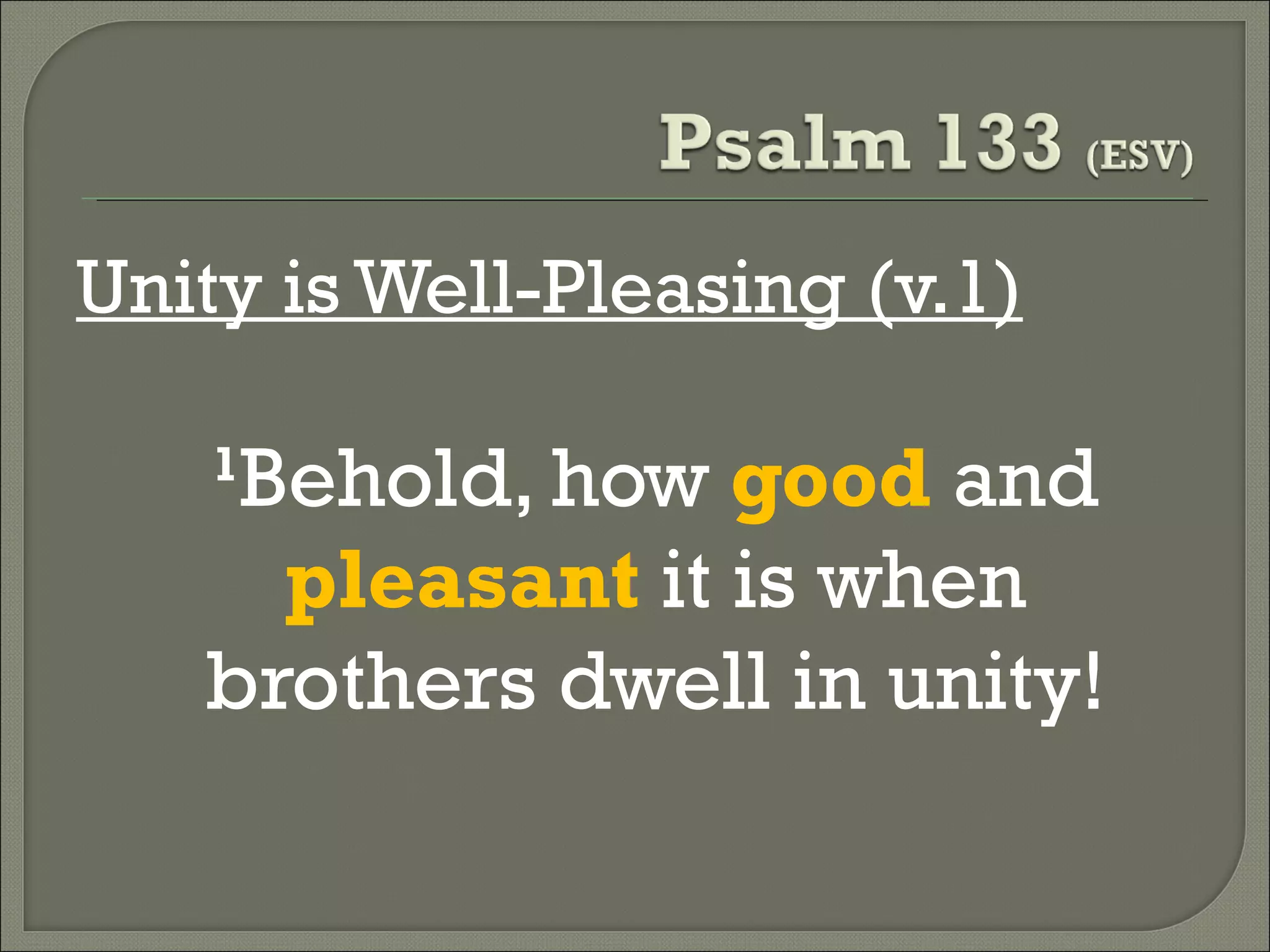 Psalm 133 | PPT