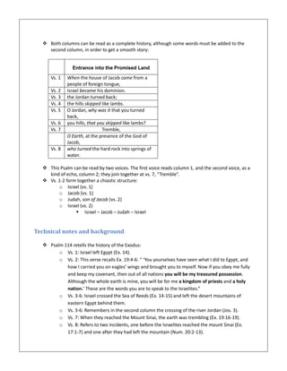 Psalm 114 - Sermon Outline | PDF