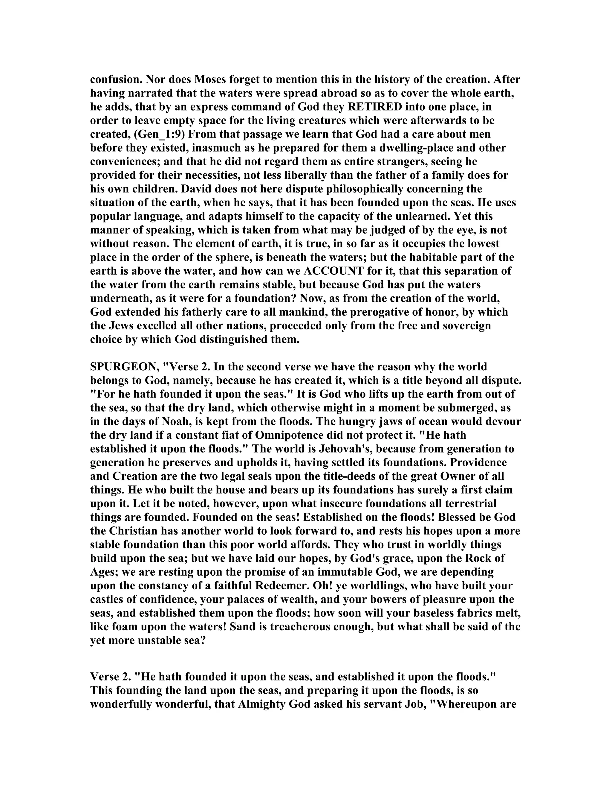 Psalm 24 commentary | PDF