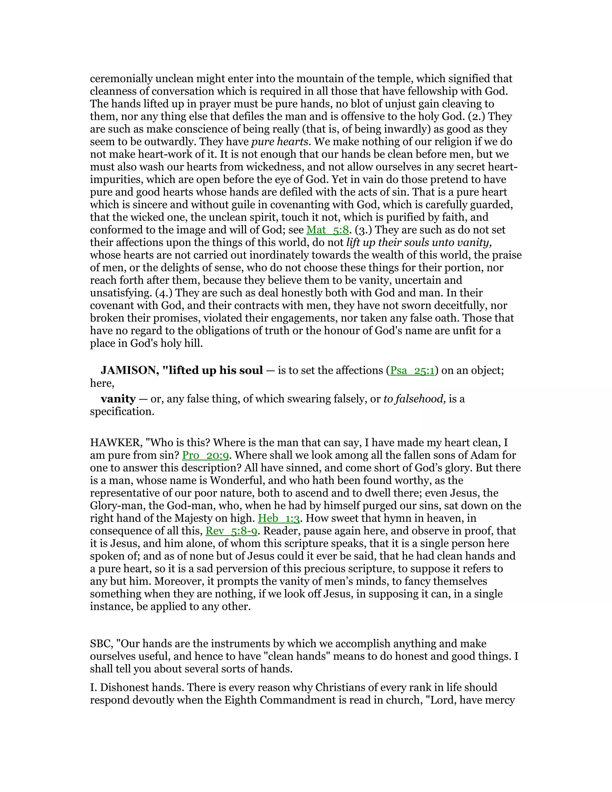 Psalm 24 commentary | PDF