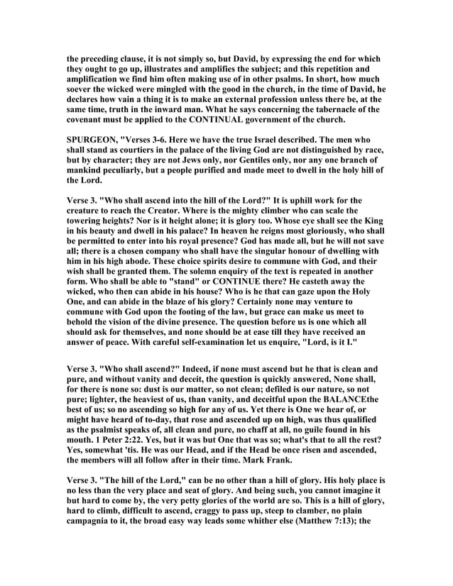Psalm 24 commentary | PDF