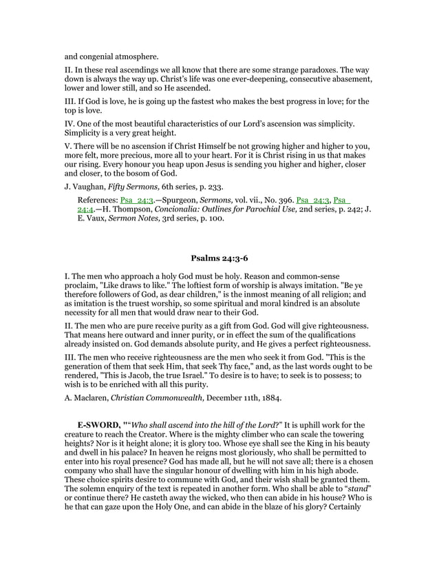 Psalm 24 commentary | PDF