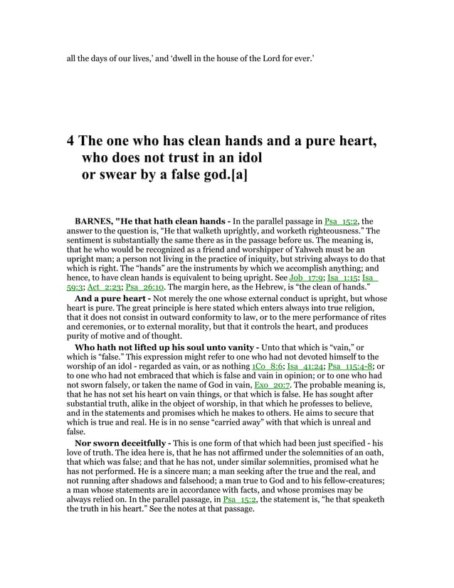 Psalm 24 commentary | PDF
