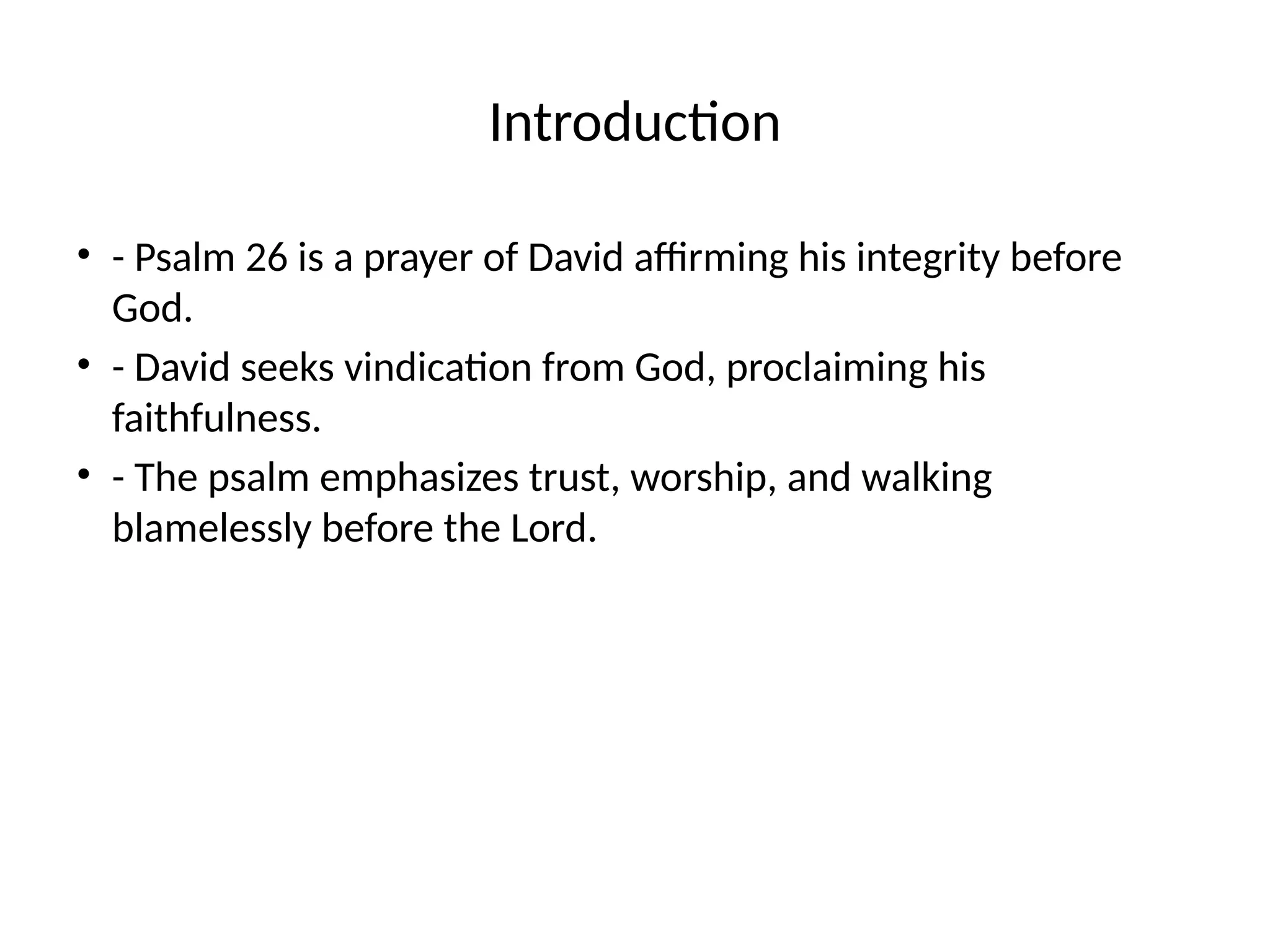 Psalm 26: "Walking in Integrity" sermon By Dr. Venkat Potana | PPT