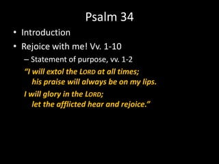 Psalm 34 song of victory, song of faith | PPTX
