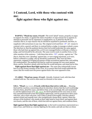 Psalm 35 commentary | PDF