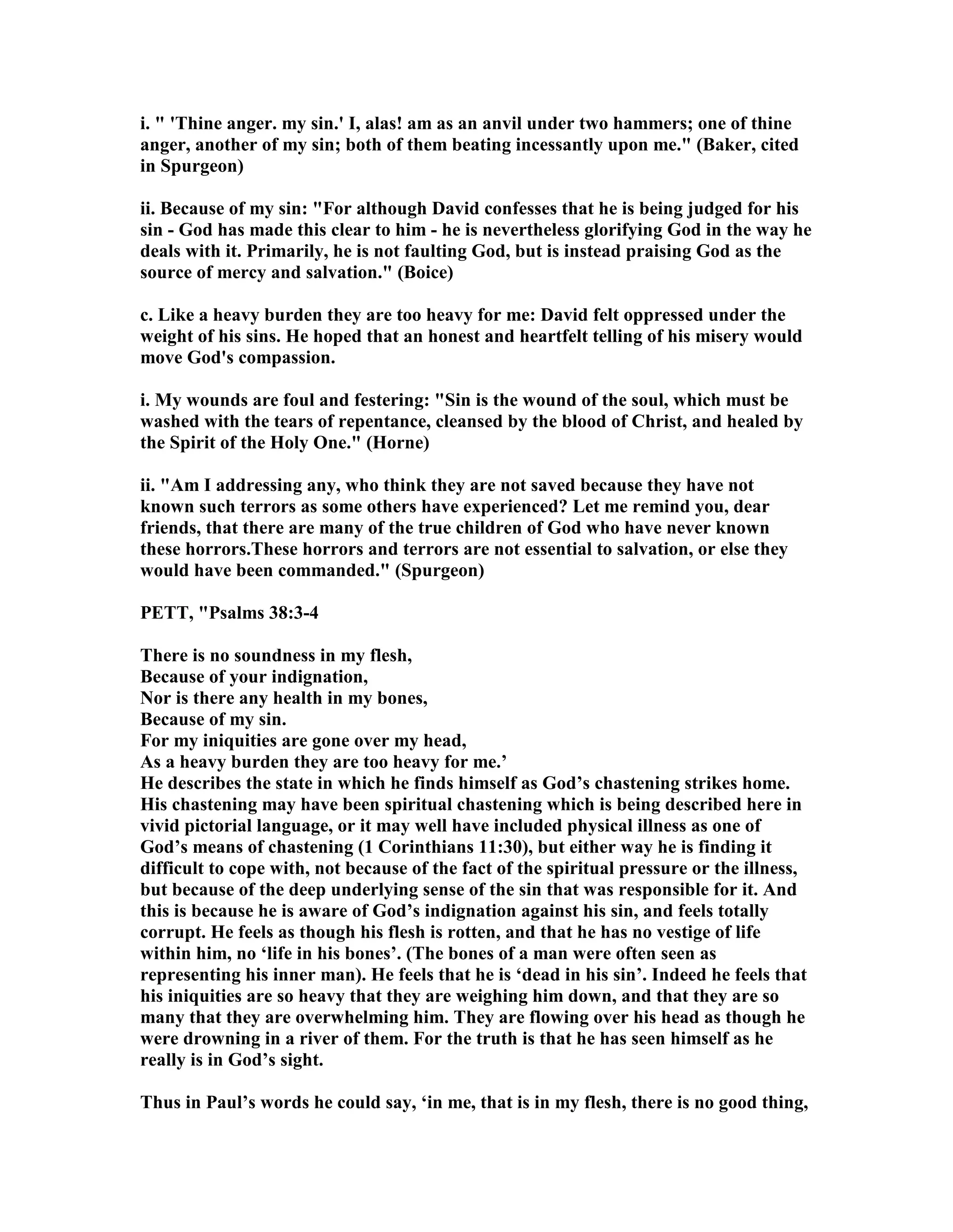 Psalm 38 commentary | PDF | Christianity | Religion & Spirituality