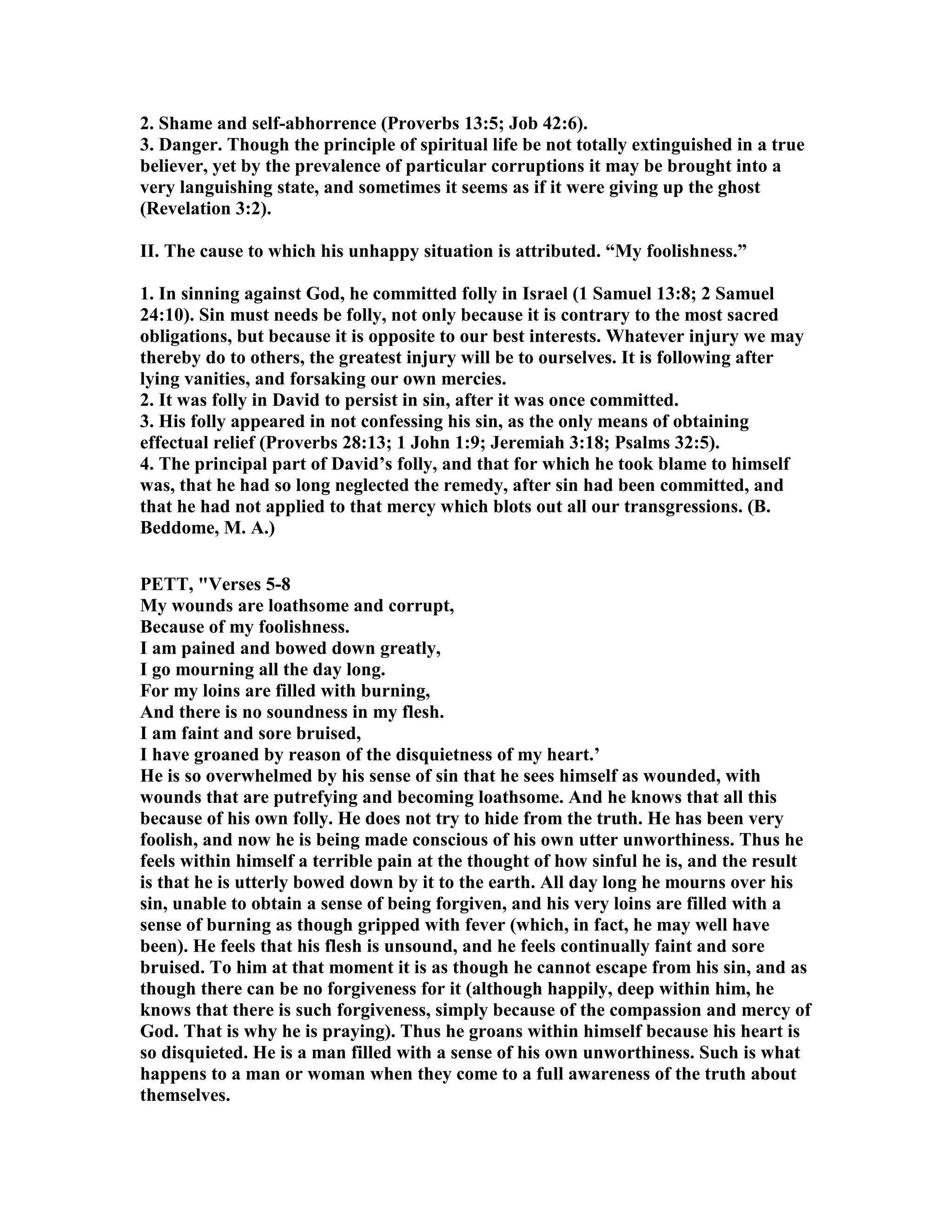 Psalm 38 commentary | PDF | Christianity | Religion & Spirituality