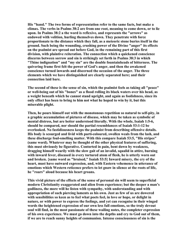 Psalm 38 commentary | PDF | Christianity | Religion & Spirituality