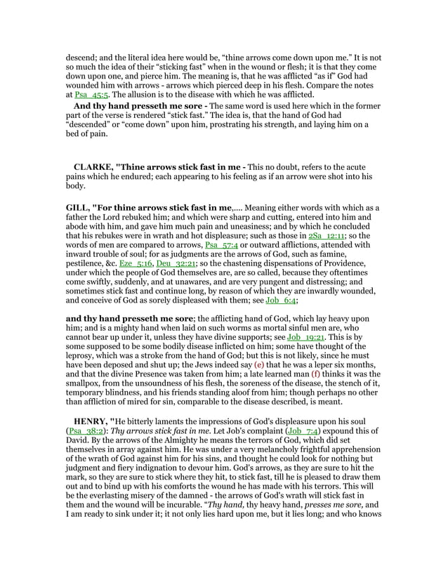 Psalm 38 commentary | PDF | Christianity | Religion & Spirituality