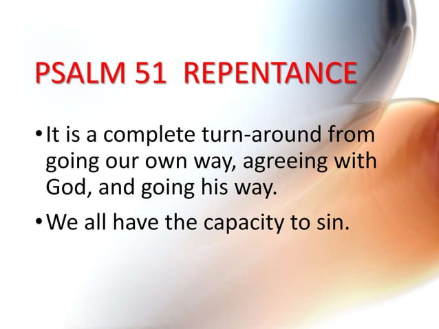 Psalm 51 | PPTX | Christianity | Religion & Spirituality