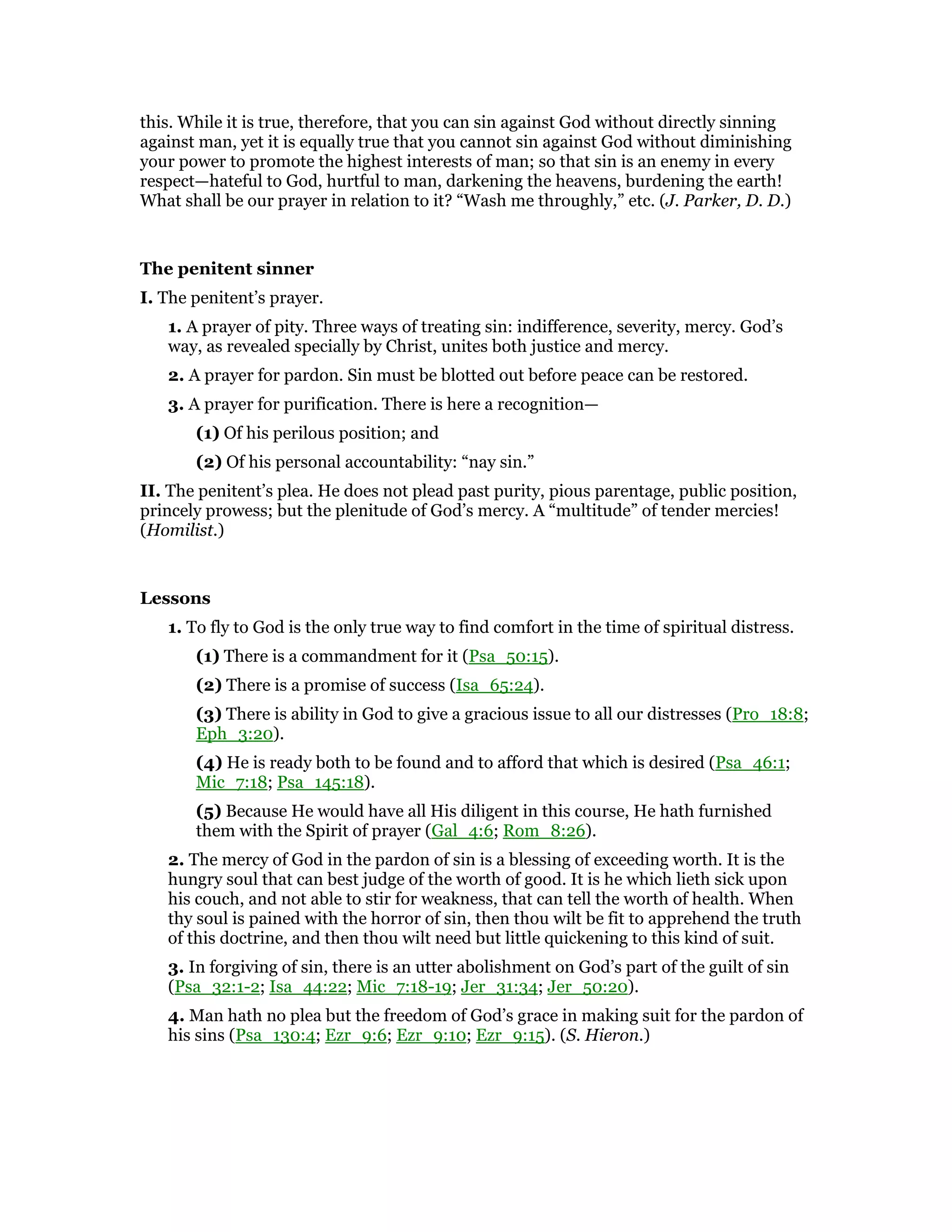 Psalm 51 commentary | PDF