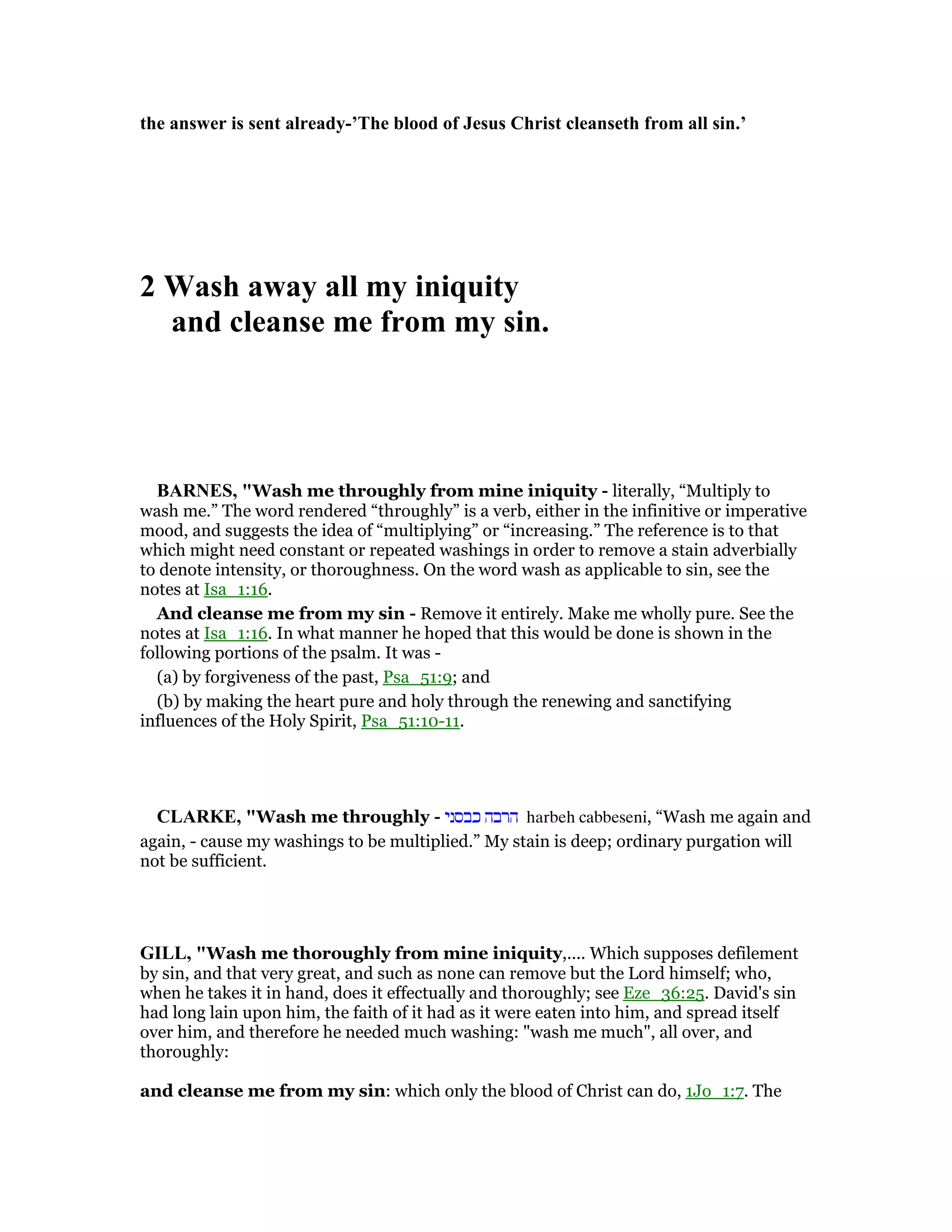 Psalm 51 commentary | PDF