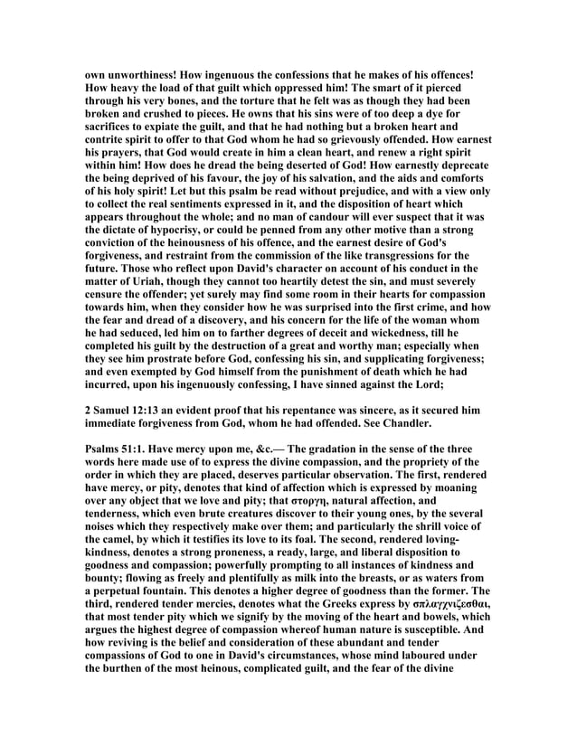 Psalm 51 commentary | PDF | Christianity | Religion & Spirituality