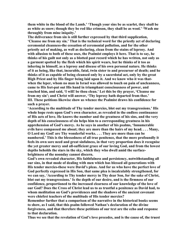 Psalm 51 commentary | PDF | Christianity | Religion & Spirituality