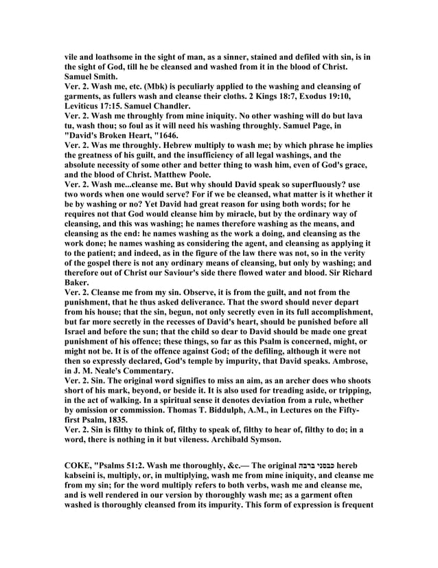 Psalm 51 commentary | PDF | Christianity | Religion & Spirituality