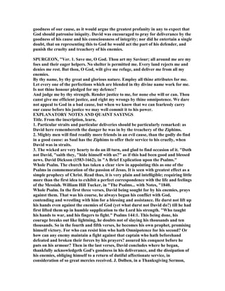 Psalm 54 commentary | PDF