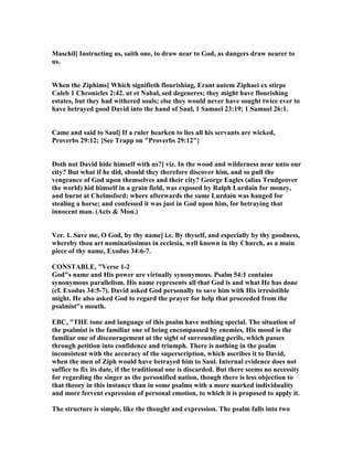 Psalm 54 commentary | PDF