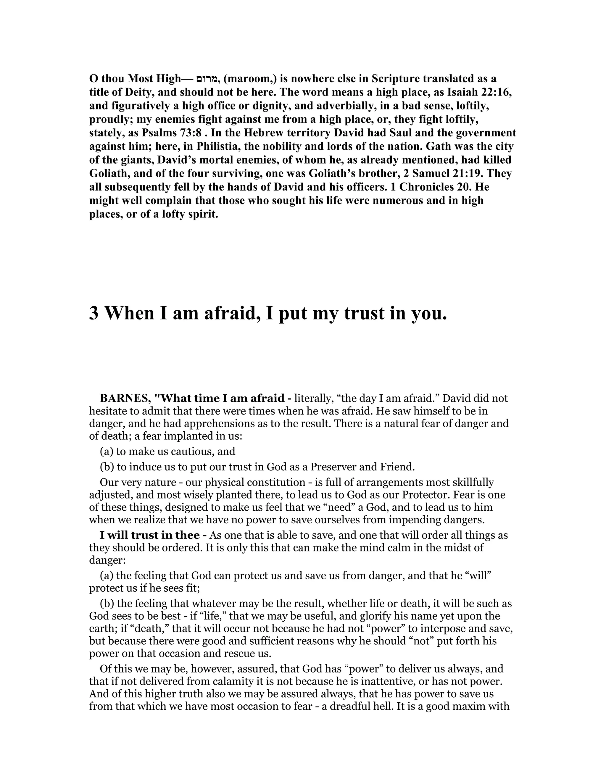Psalm 56 commentary | PDF | Christianity | Religion & Spirituality