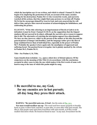 Psalm 56 commentary | PDF
