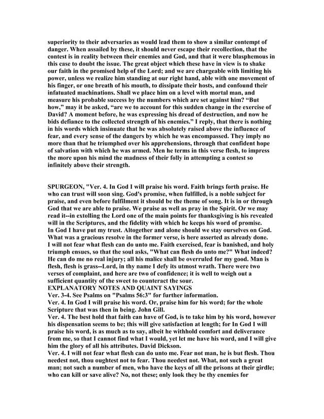 Psalm 56 commentary | PDF | Christianity | Religion & Spirituality