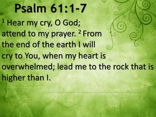 Psalm 61 heritage and inheritance | PPTX