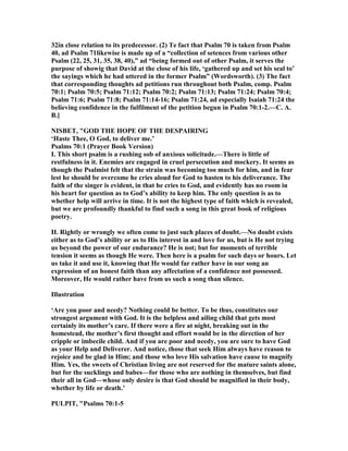 Psalm 70 commentary | PDF