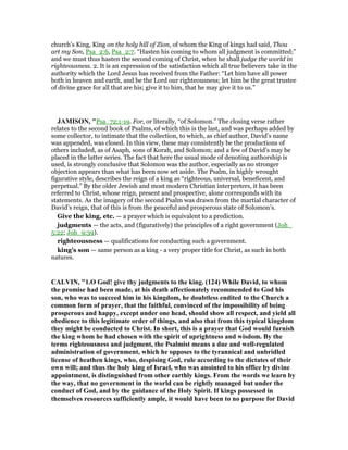 Psalm 72 commentary | PDF