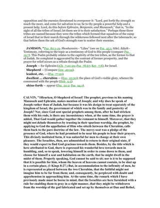 Psalm 80 commentary | PDF