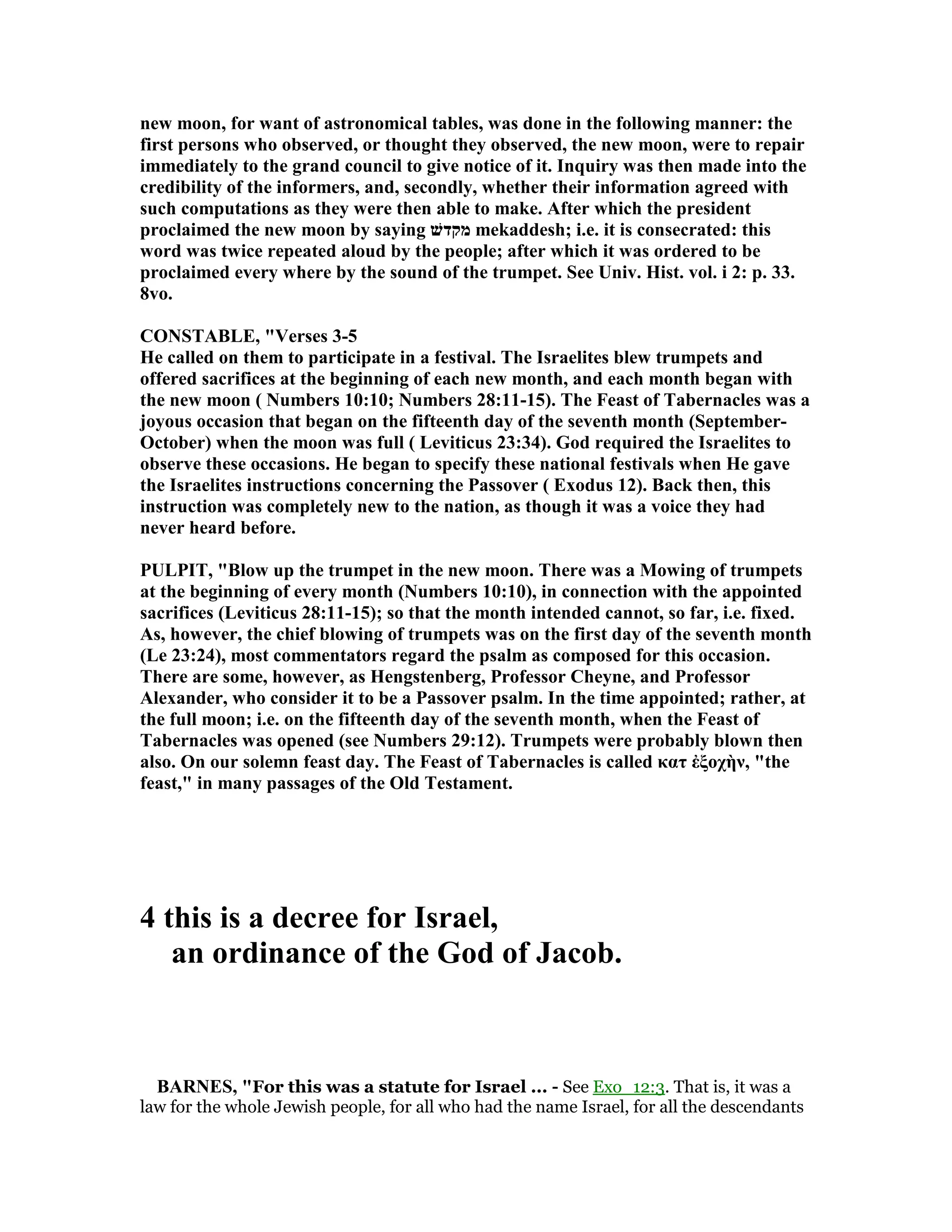 Psalm 81 commentary | PDF