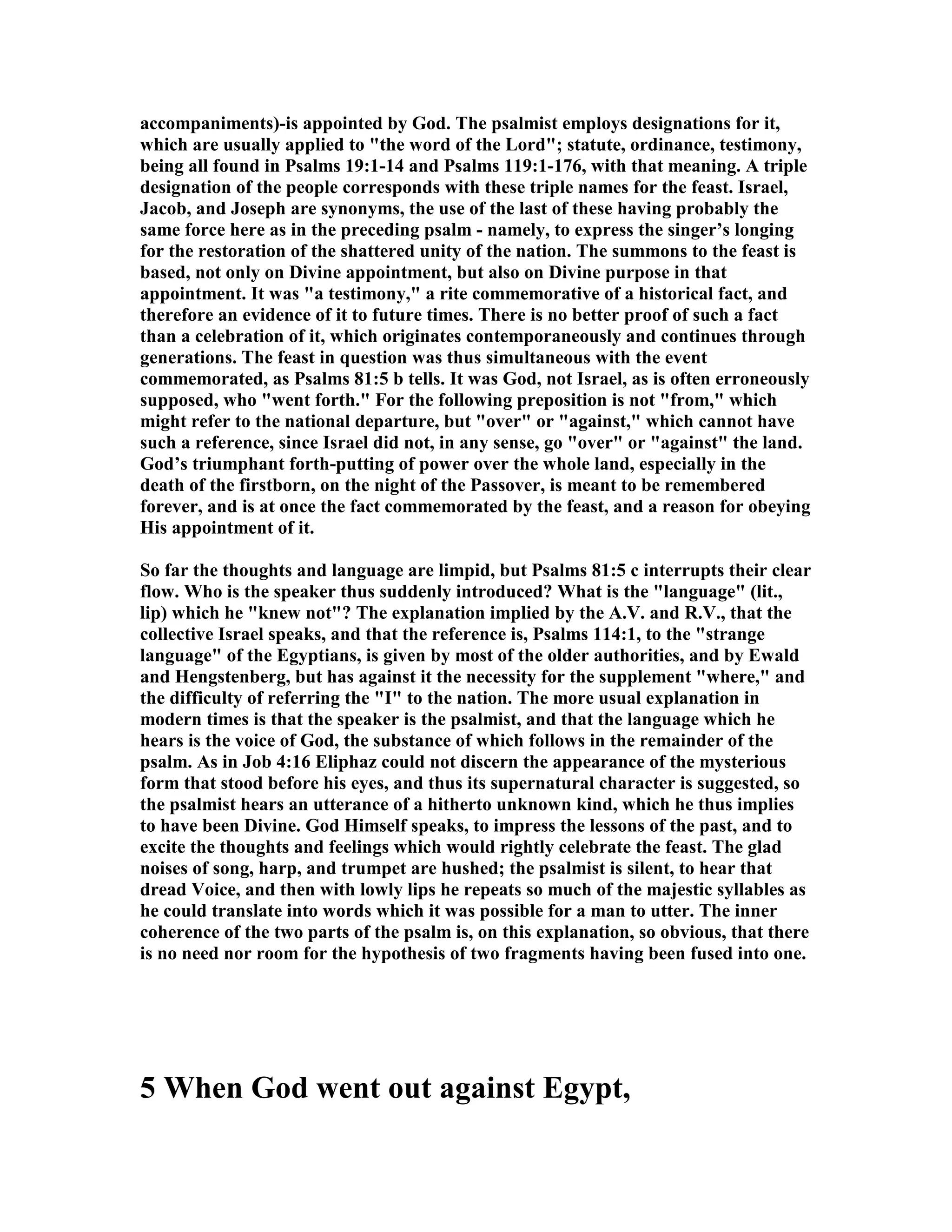 Psalm 81 Commentary PDF