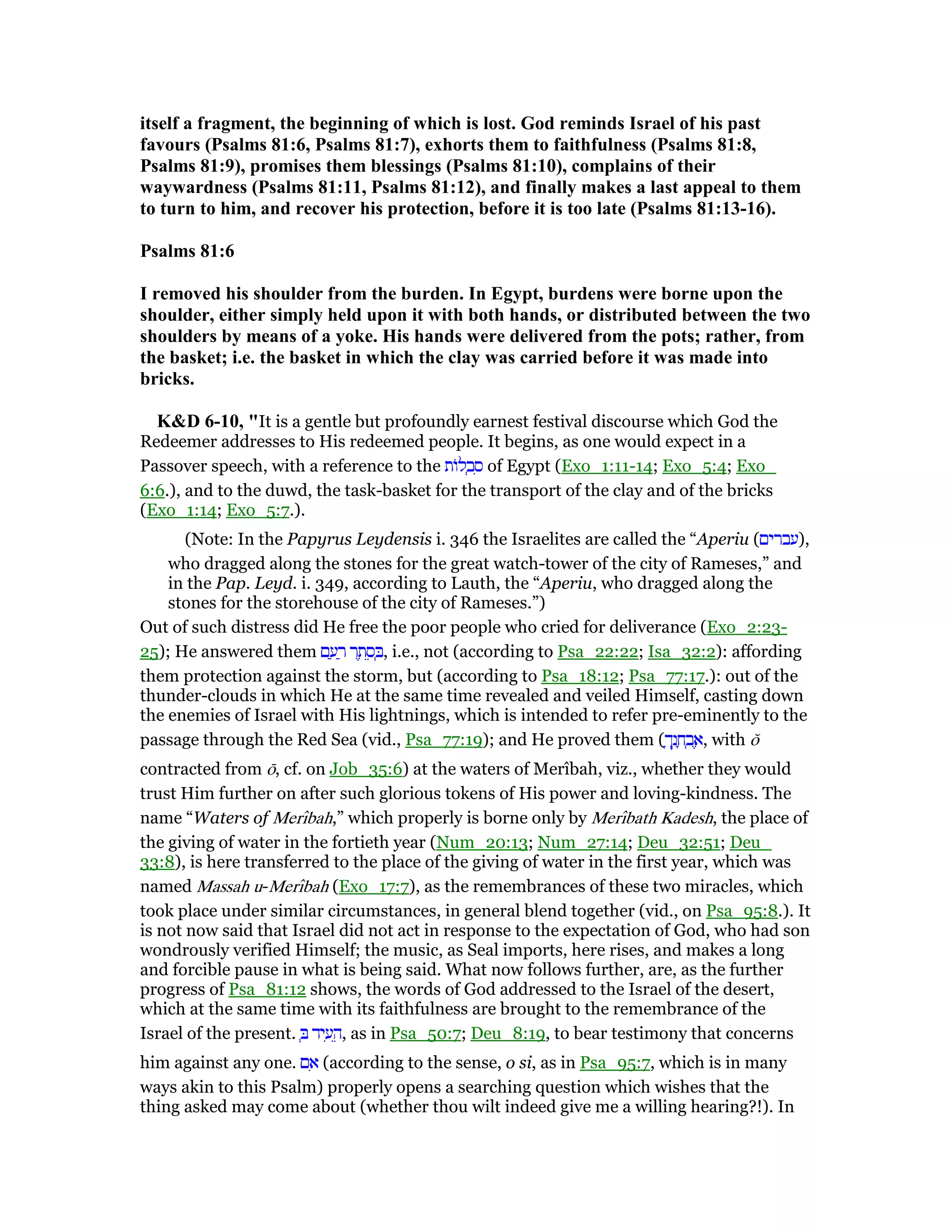 Psalm 81 Commentary PDF