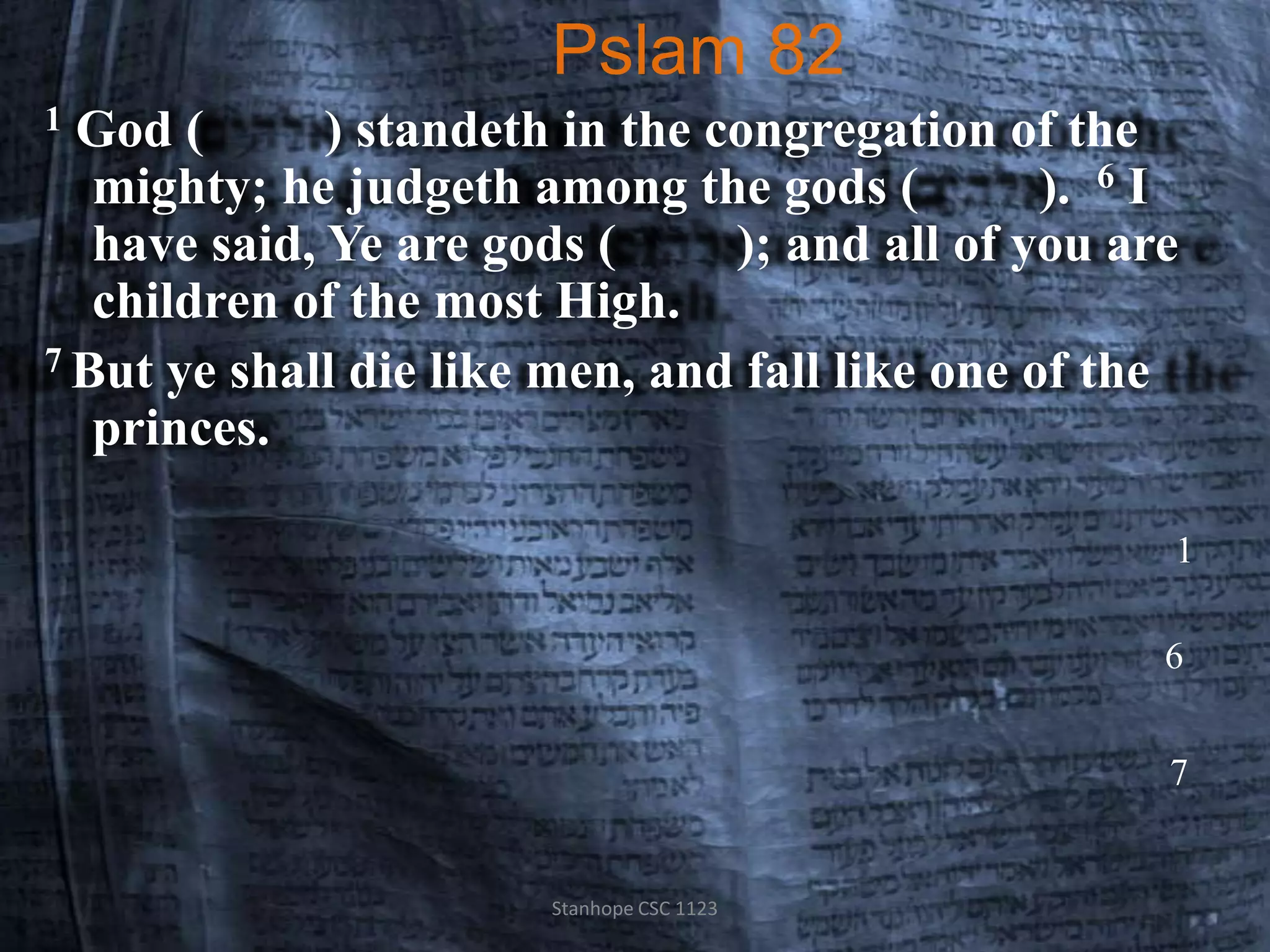 Psalm 82 | PPTX