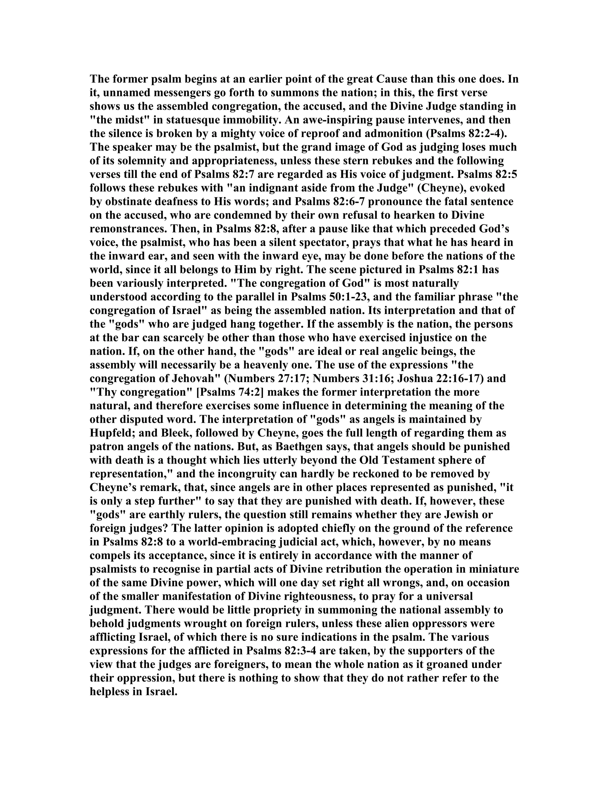 Psalm 82 commentary | PDF